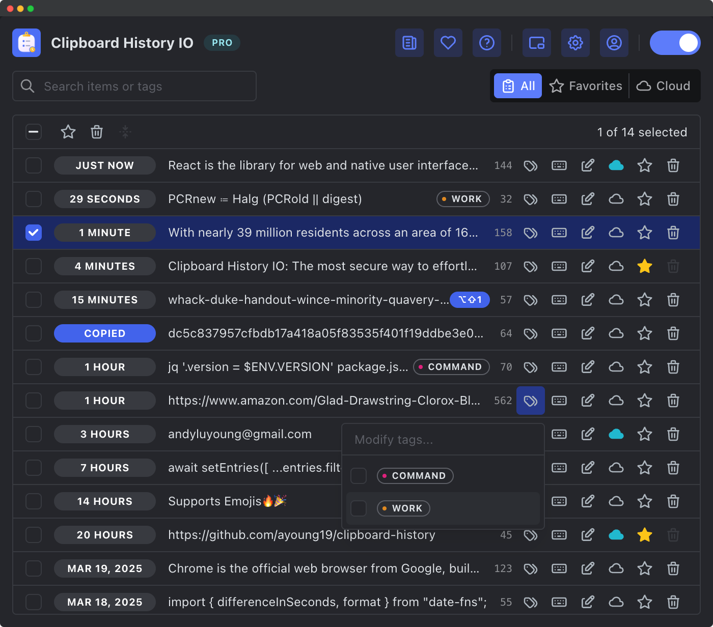 Clipboard History IO - Secure, fast, and elegant clipboard manager.
